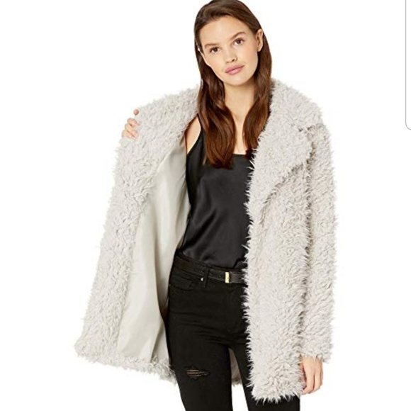 Romeo & Juliet Couture | Jackets & Coats | Romeo Juliet Fuzzy Faux Fur Coat In Grey | Poshmark